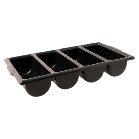 Pattersons. Cutlery Bin 4 Compartment Black