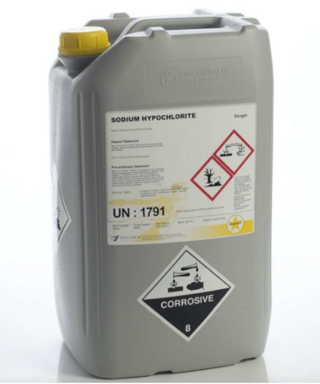 Pattersons. Holchem Sodium Hypochlorite 25l